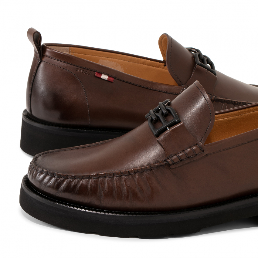 Bally Nolam moccasin loafers for Men - Brown in Bahrain | Level Shoes